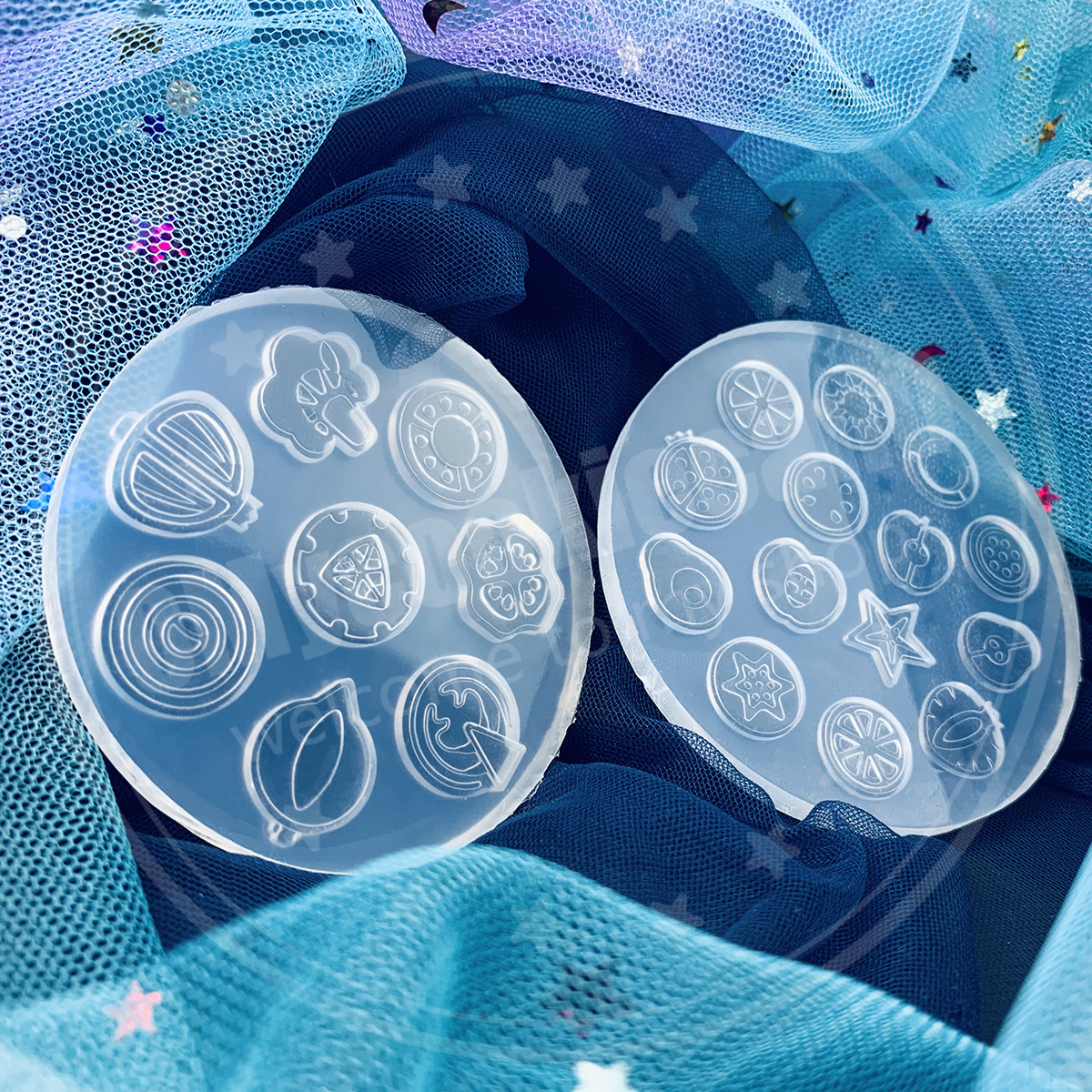 MyCookieCan可爱 蔬菜水果 切片 迷你滴胶全透明滴胶流沙硅胶模具