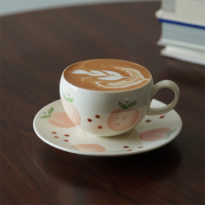 叶子手作240ml蛋蛋杯手绘咖啡杯