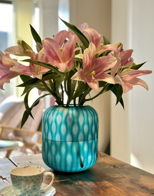 包邮蓝红绿色外贸出口玻璃大花瓶