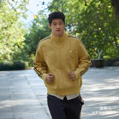 拉链运动休闲宽松针织开衫外套