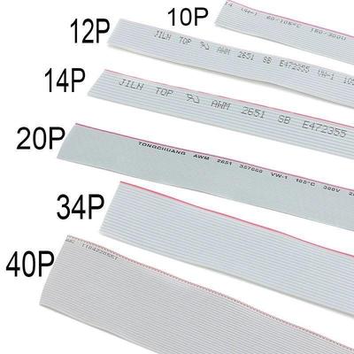 1.27mm PITCH Grey Flat Ribbon Cable 6/8/10/16/20/40 Pin 28AW