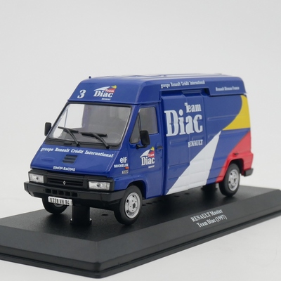 ixo 1:43 Renault Master Team Diac雷诺面包车赛车队合金车模型