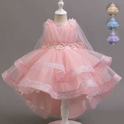 儿童礼服亮片蓬蓬公主裙
