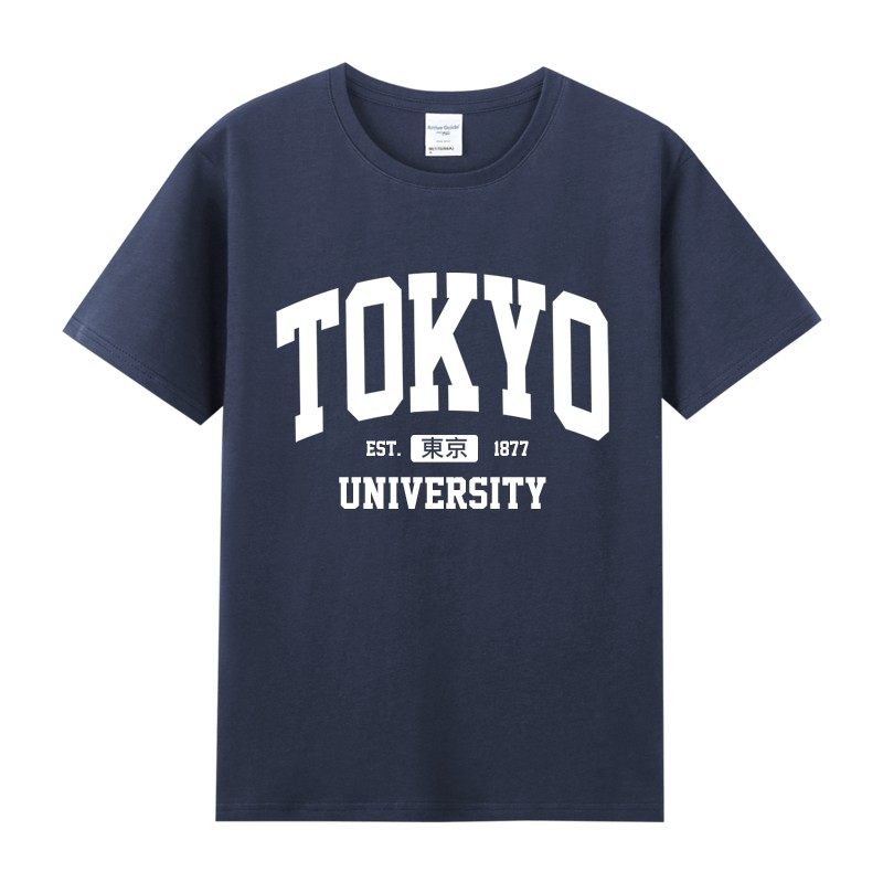学院派日系日本东京大学tokyo印花周边纯棉短袖男女款T恤夏bf风_虎窝淘