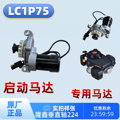 隆鑫1P70/75F垂直轴汽油机马达196/224cc草坪机割草机启动马达
