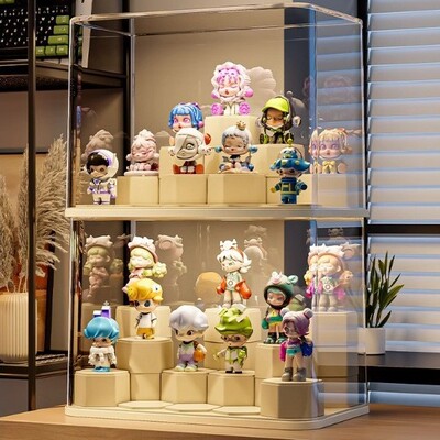 星优盲盒展示架收纳透明防尘亚克力手办展示柜积木泡泡玛特展示盒