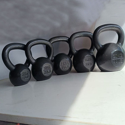 烤漆实心壶铃纯铁实心铸铁健身