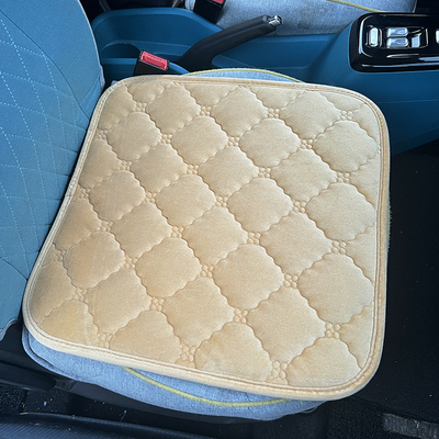 汽车座垫春秋毛绒方垫防滑免绑单片坐垫屁股椅垫加厚保暖短绒通用