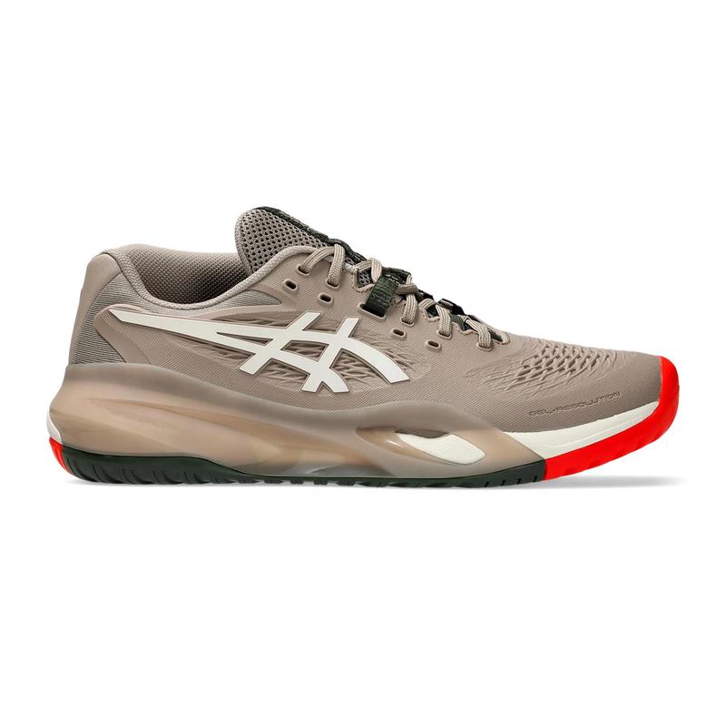 海外代购Asics/亚瑟士男士网球鞋透气缓震米色网面球场训练