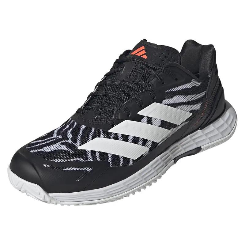 海外代购Adidas/阿迪达斯男士网球鞋缓震耐磨轻量黑白配色硬地