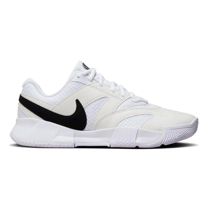 海外代购Nike/耐克女士网球鞋耐磨防滑舒适缓震黑白配色网眼拼接