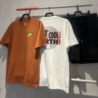 Nike耐克 夏季新款男子运动休闲潮流地球印花宽松短袖T恤 FB9812
