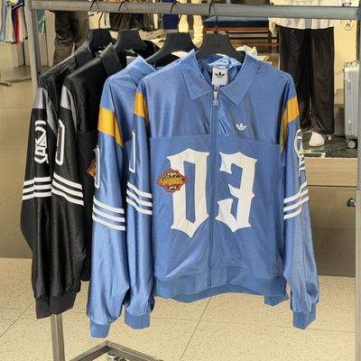 Adidas三叶草 男女运动休闲潮流刺绣宽松夹克外套 KS2891 KS2892