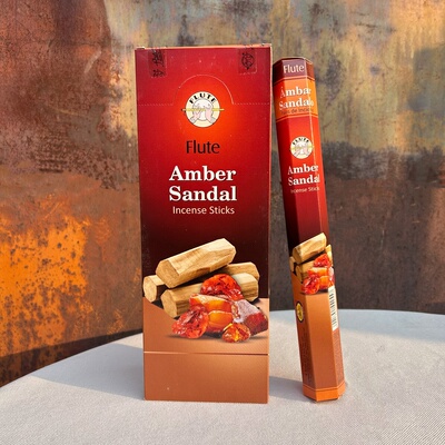 印度进口Flute正品线香琥珀檀香Amber Sandal香薰家用瑜伽香室内