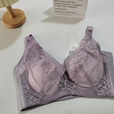 新款绯格贝缇G4453超薄杯 E杯 调整型文胸聚拢收副乳文胸内衣浅紫