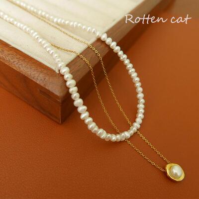 天然珍珠双层叠戴项链