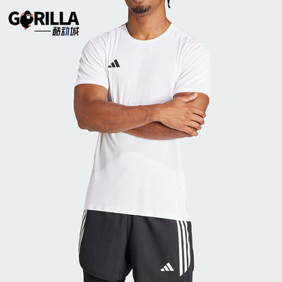 阿迪达斯男士跑步运动短袖