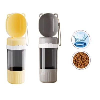 Portable 2 - in - 1 Dog Water Bottle with Food and Water Con