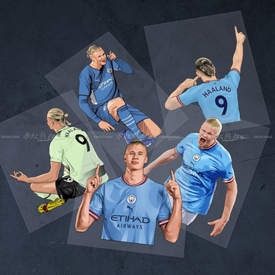 赤红英超曼城哈兰德车贴