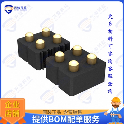406-43-206-30-068001 连接器CONN RCPT 6POS 0.1 GOLD SMD