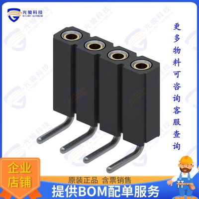 801-43-004-20-001000 连接器SOCKET,RA,0.1IN,4PIN,THRUHOLE