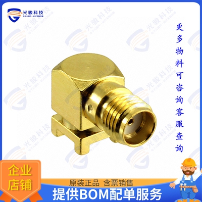 CONSMA002-SMD-G 连接器CONN SMA RCPT R/A 50 OHM SMD