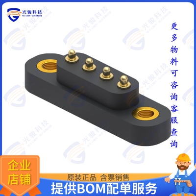 858-22-004-80-012101 连接器CONN SPRING PISTON 4POS PCB