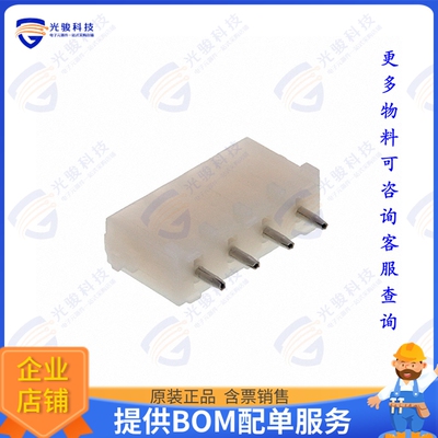 350430-4 连接器CONN HEADER VERT 4POS 6.35MM