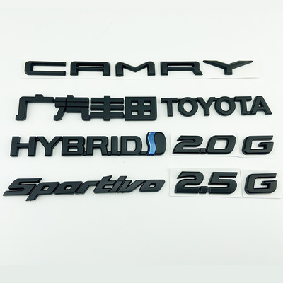 18款凯美瑞车标CAMRY后尾英文字母贴2.5G2.0SPORTIVO混动标志黑色