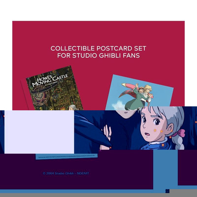 【预售】吉卜力工作室 哈尔的移动城堡：30张明信片 Studio Ghibli Howl's Moving Castle: 30 Postcards 原版明信片图书
