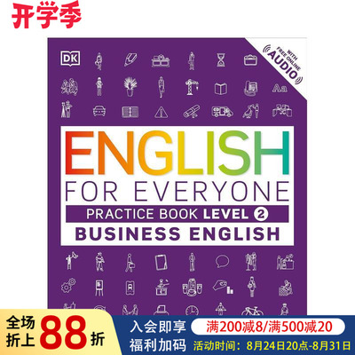 【现货】DK新视觉人人学英语：商务英语练习册第2级 English for Everyone Business English Practice Book Level 2 原版英文图书