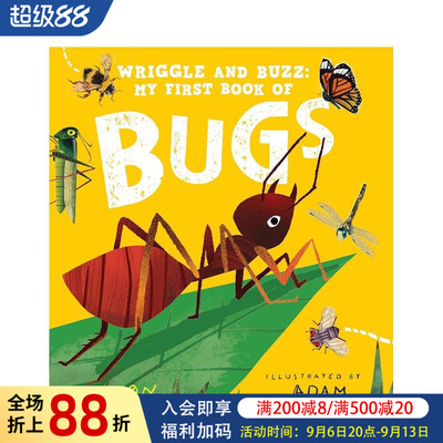 【预售】扭扭和嗡嗡：我的昆虫启蒙书 Wriggle and Buzz: My First Book of Bugs 原版英文儿童绘本图书书籍