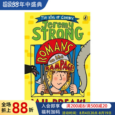 【预售】罗马狂欢：越狱大作战 Romans on the Rampage: Jail Break! 原版英文儿童章节书 儿童中年级读物