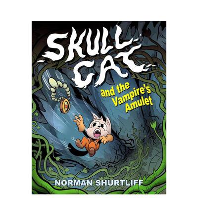 【预售】骷髅猫 卷2：骷髅猫与吸血鬼护身符 Skull Cat (Book 2): Skull Cat and The Vampires Amulet 英文儿童漫画故事书