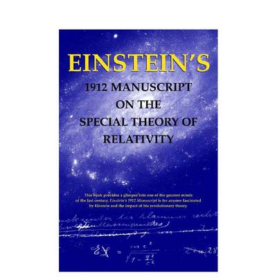 【预售】爱因斯坦 1912 年相对论手稿 Einstein's 1912 Manuscript on Theory of Relativity 原版英文人文历史