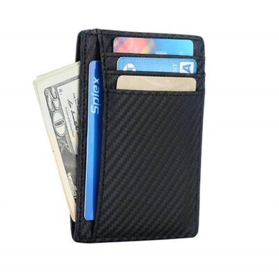 Slim RFID Blocking Leather Wallet Credit ID Card Holder Purs