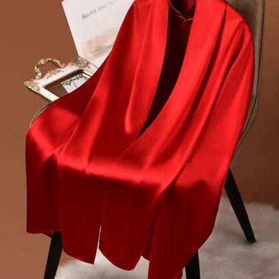 丝巾围巾桑蚕丝缎面头巾丝绸真丝