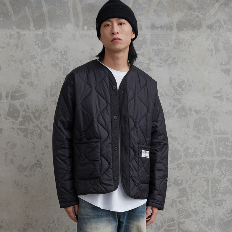 Fairplay x XMXX联名潮牌美式情侣休闲宽松轻薄内胆棉服外套夹克_虎窝淘