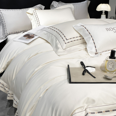 轻奢刺绣纯棉140s匹马棉四件套