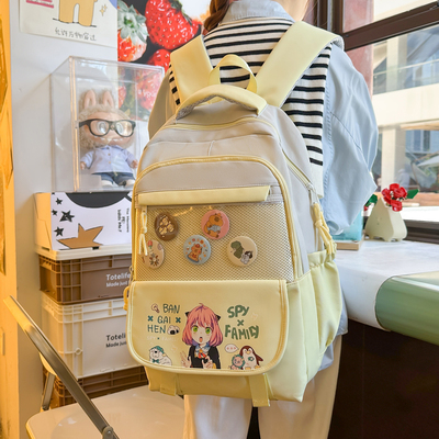 书包女小学生3-6年级可爱轻便减负高颜值透明层大容量护脊双肩包