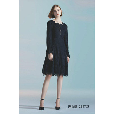 CANDACE 洪*女 秋冬 新款 女装 2647CF 时尚修身显瘦连衣裙 5880