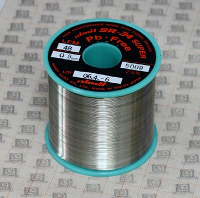 日本 Almit 阿米特含银焊锡丝/焊锡线SR-34 0.8MM 无铅焊锡