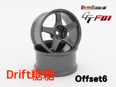 ART5006GM RC-ART SSR GTF01 RC仿真漂移轮毂 枪灰色 6mm