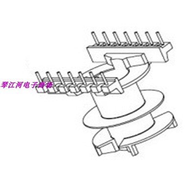 PQ5050磁芯骨架立式双槽7+7