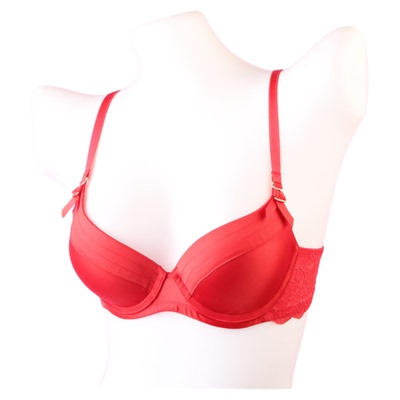 本命红紫色胸罩内衣有钢托