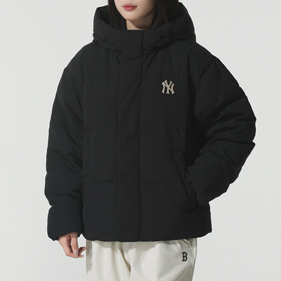 MLB正品冬季新款男女连帽保暖大logo运动休闲时尚羽绒服3ADJV0356