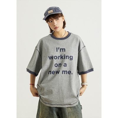 GoodNorth日系字母印花短袖T恤