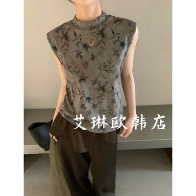 卡蔓诗31513秋款半高领背心上衣
