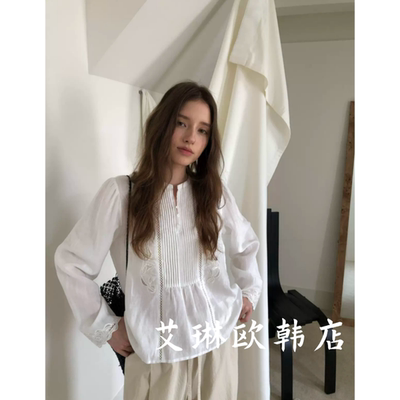 米鹿ouur1225秋款长袖衬衫女