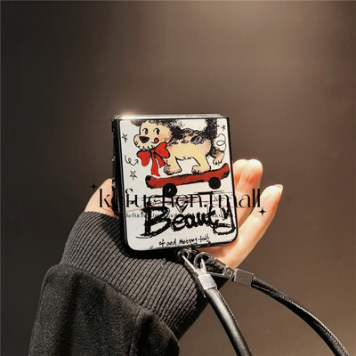 涂鸦适用华为pocket2手机壳purax硬nova三星zflip7 6 4卡通vivox皮oppofindn3n2女荣耀v小米mix flip挂绳p50